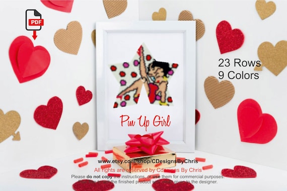 3d Star Pin up Girl Peyote Beading Pattern PDF Pattern Instant | Etsy