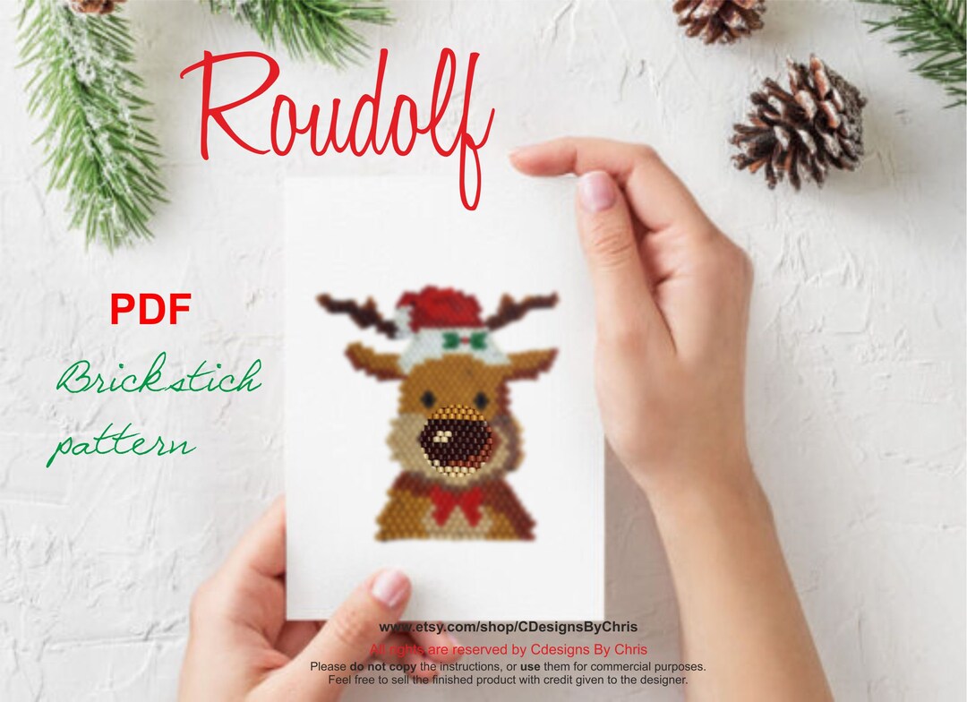Roudolf Beading Pattern for Brick Stitch PDF Instant Download - Etsy