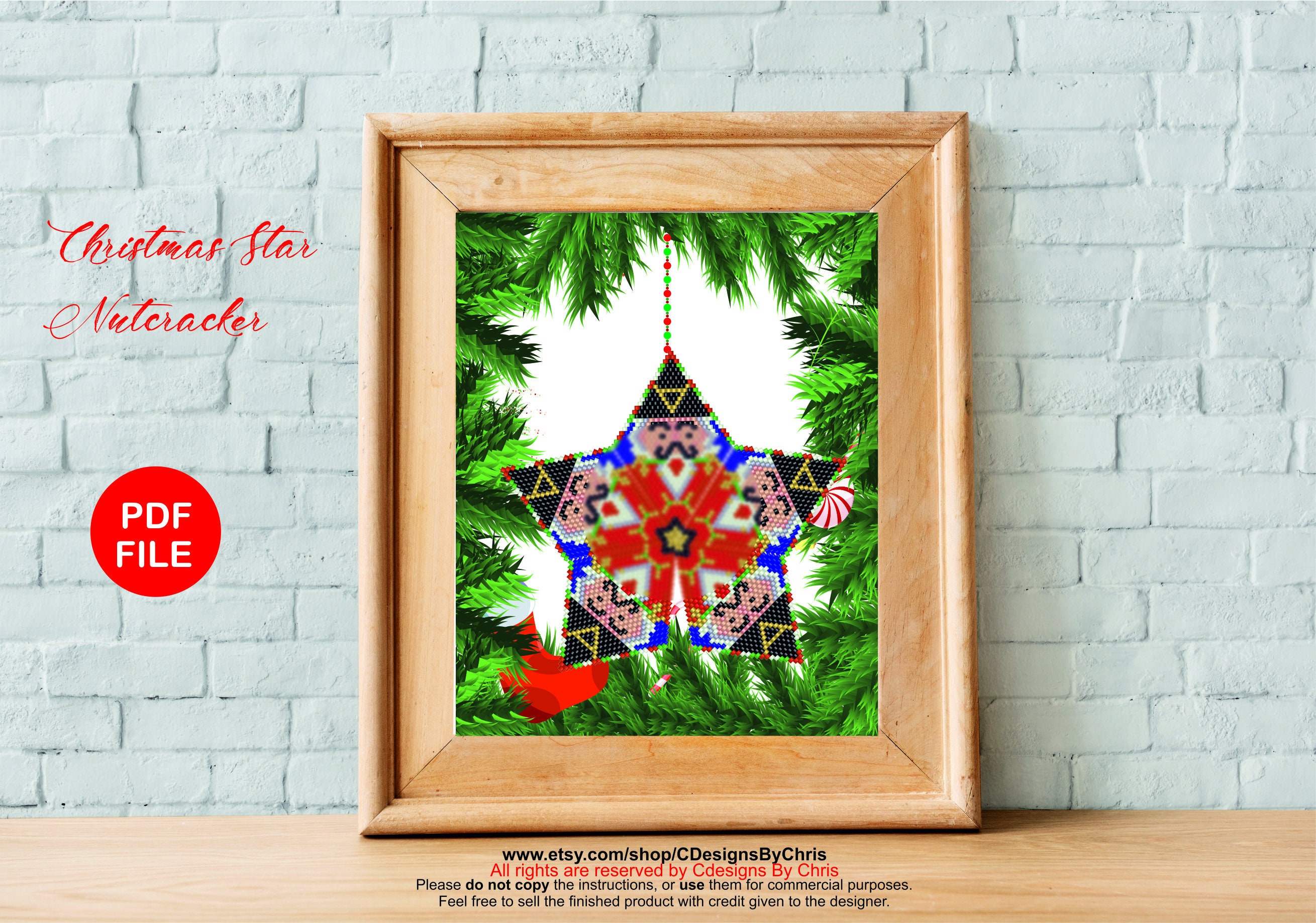 Nutcracker 3d Christmas Star Peyote Beading Pattern PDF | Etsy