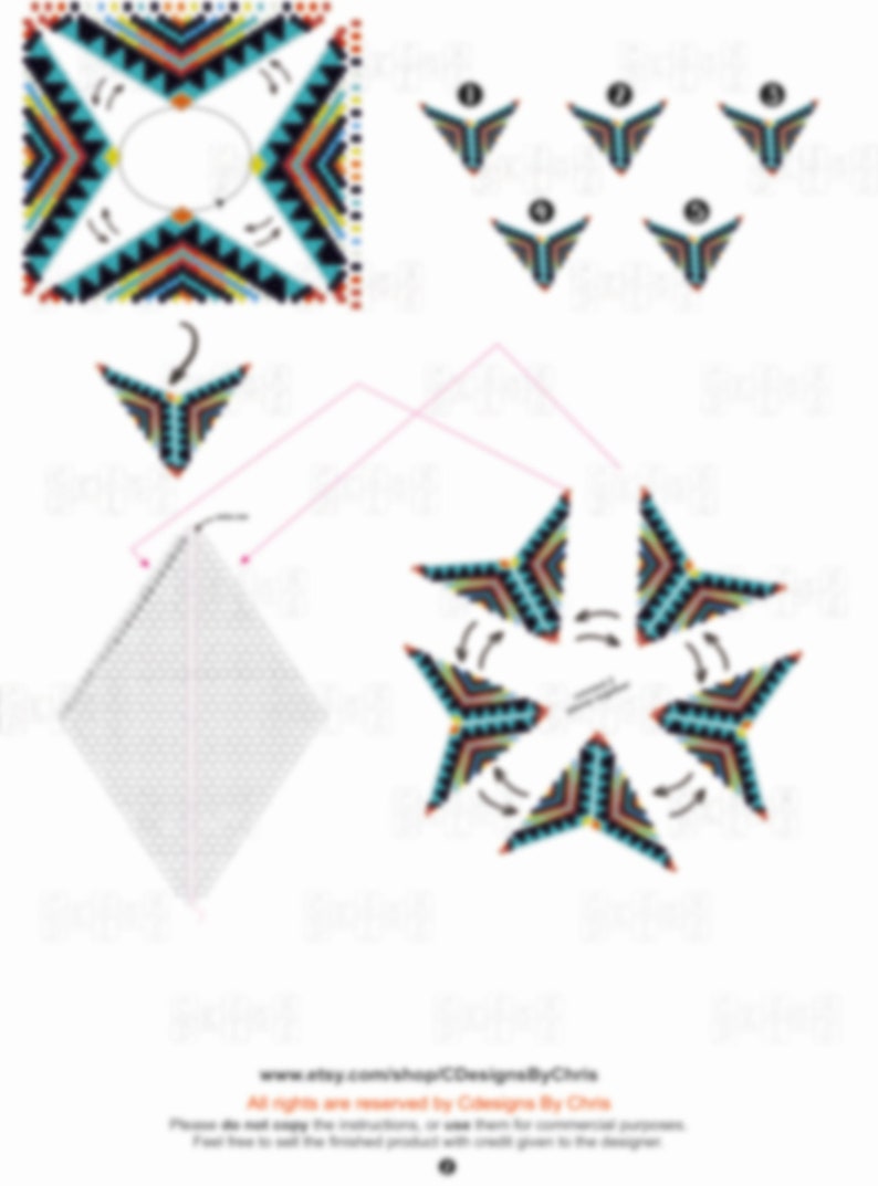 3d Star Native 1 Peyote Beading Pattern PDF Pattern Instant Download - Etsy