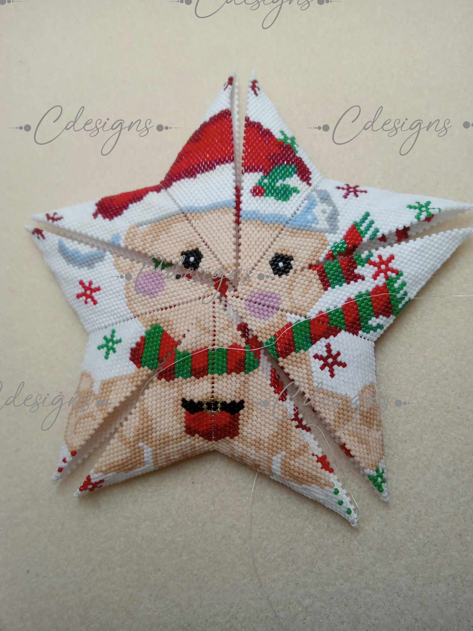 My First Christmas II 3d Christmas Star Peyote Beading Pattern PDF ...