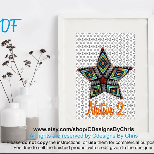 3d Star Native 1 Peyote Beading Pattern PDF Pattern Instant - Etsy