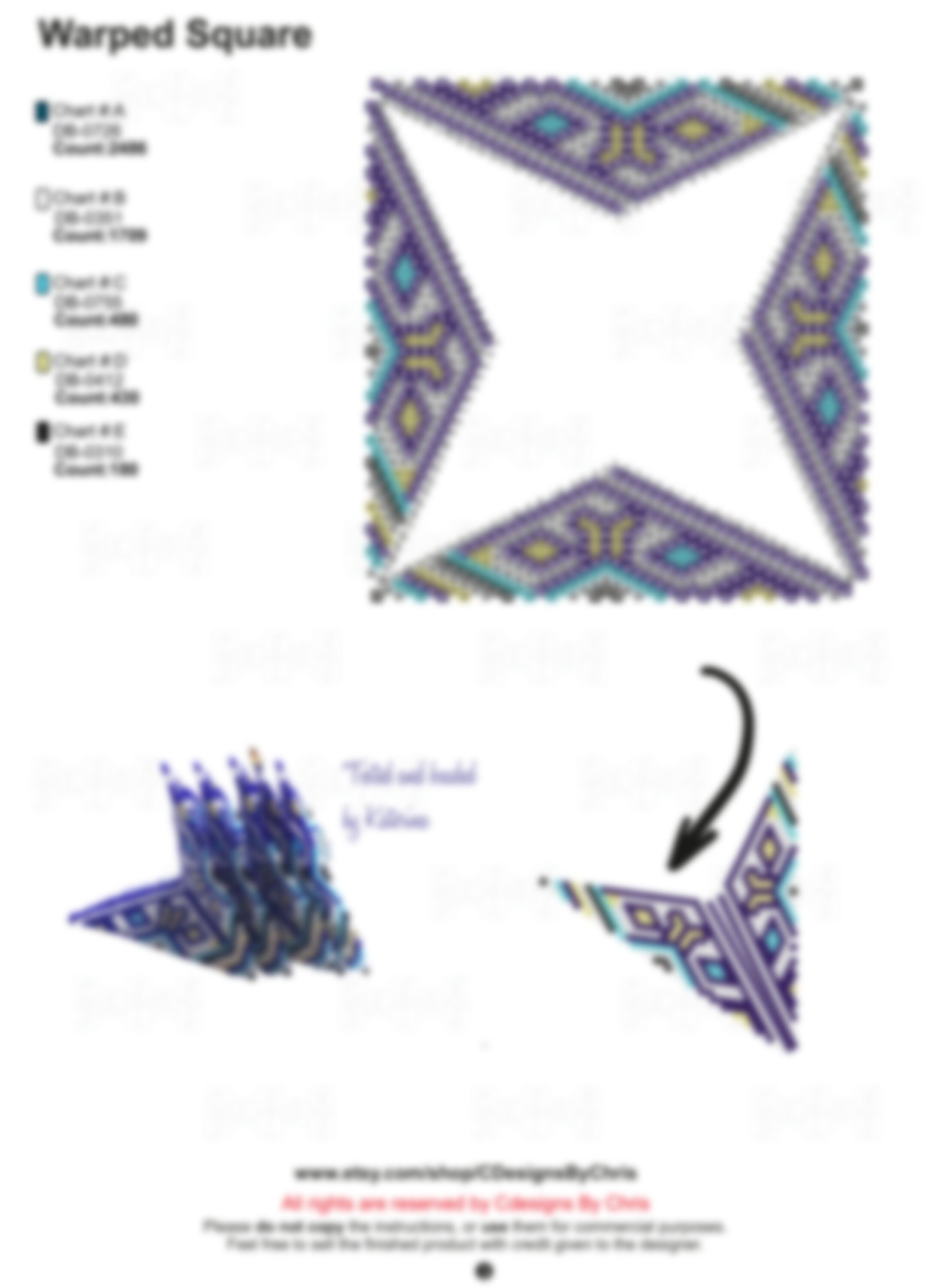 3d Star Evil Eye Peyote Beading Pattern PDF Pattern Instant - Etsy