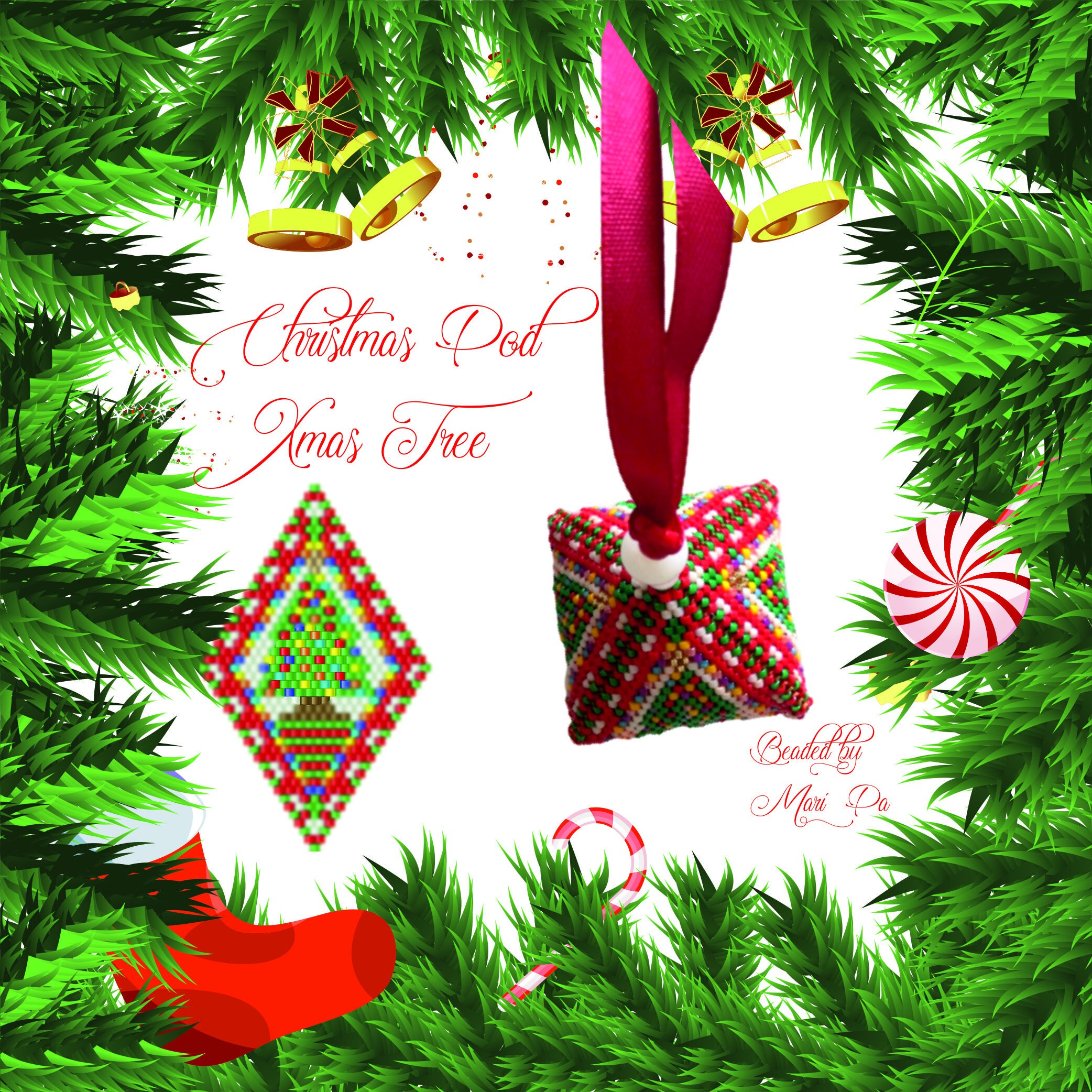 Peyote Christmas Pod Christmas Tree Ornament - Etsy