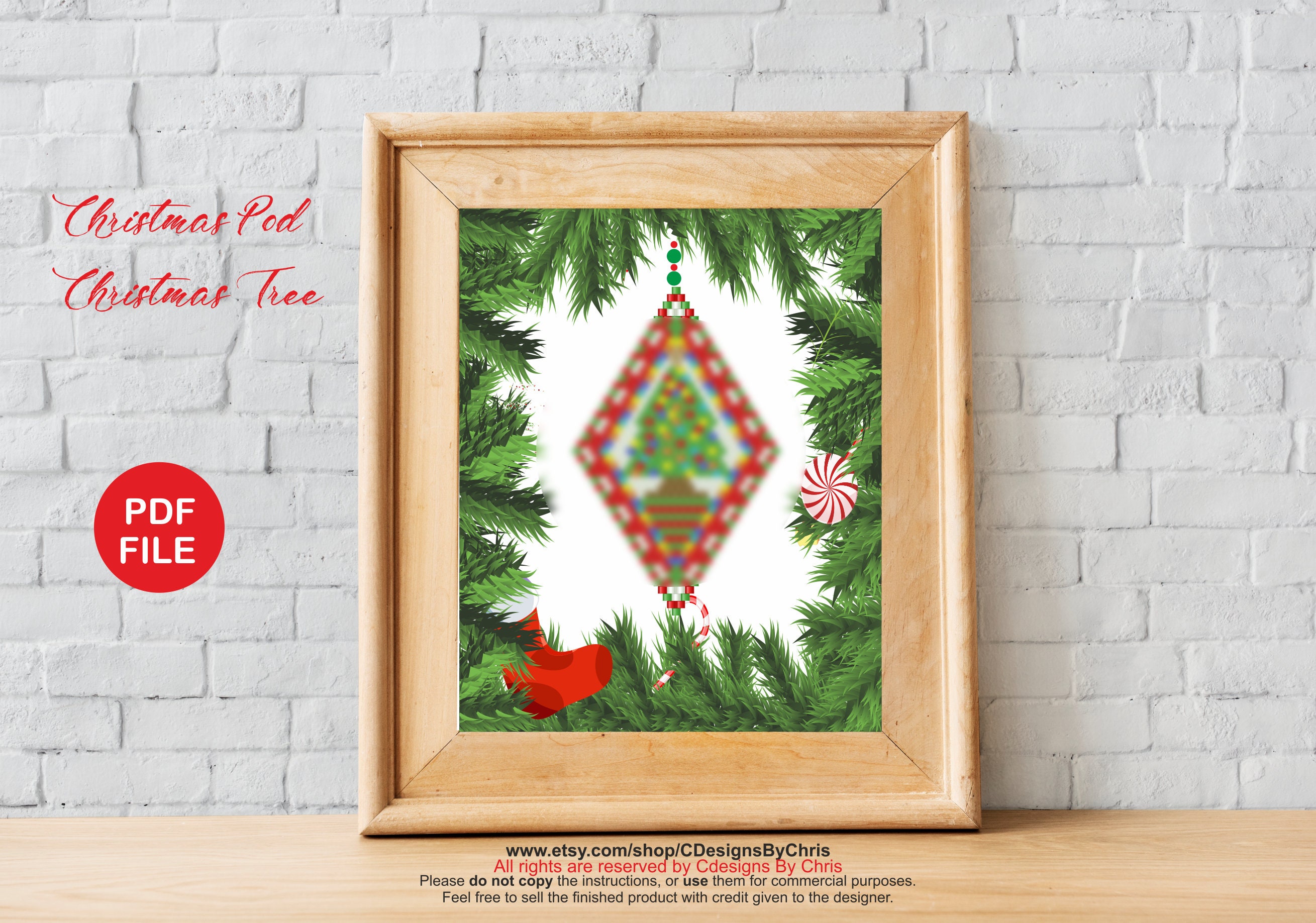 Peyote Christmas Pod Christmas Tree Ornament - Etsy