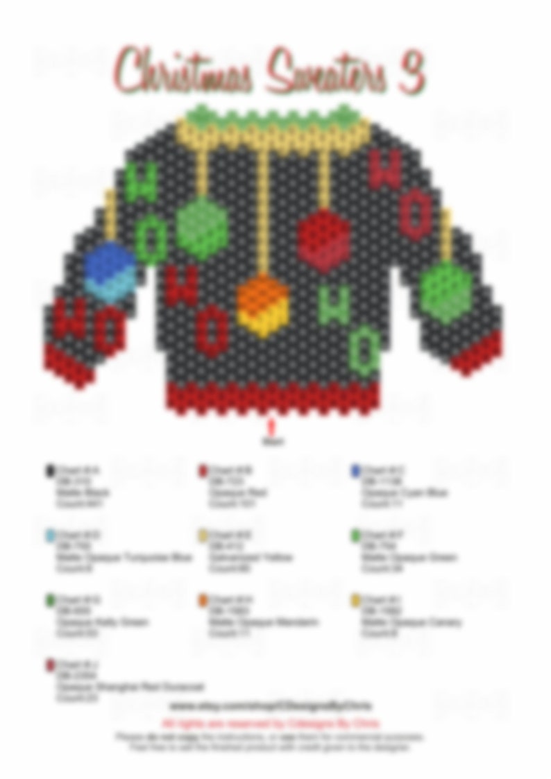 Christmas Sweaters 3 Set of 5 - Etsy