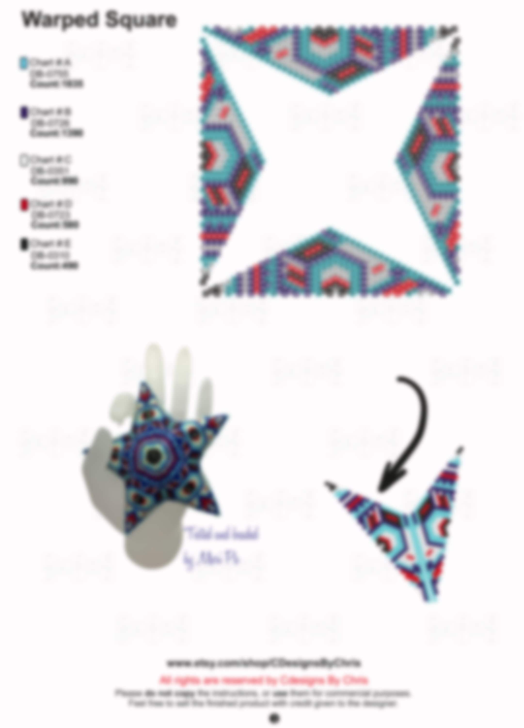 3d Star Evil Eye 2 Peyote Beading Pattern PDF Pattern Instant - Etsy