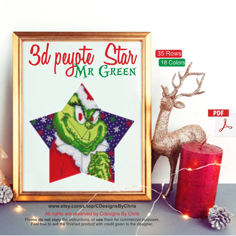 Grinch Star - Etsy UK