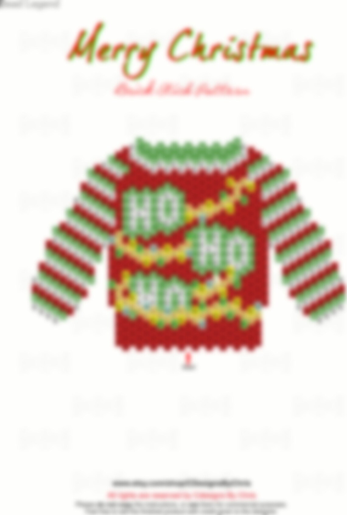 Peyote Christmas Sweaters Set of 5 Brick Stich Pattern - Etsy
