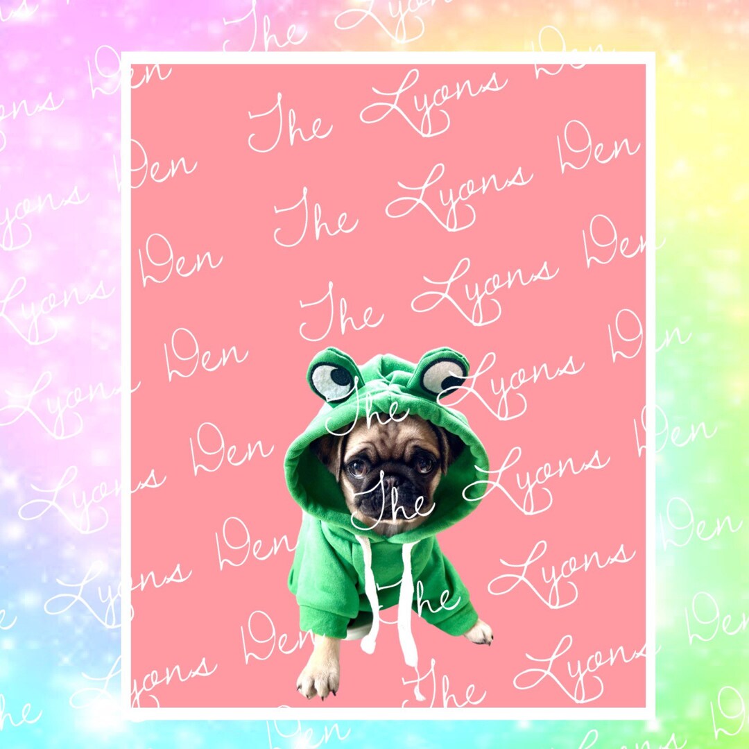 Pug Frog Funny Dog Original Art Print - Etsy