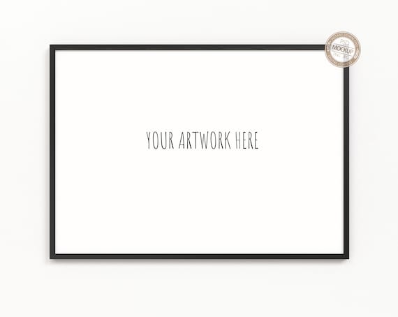 A4 A3 A2 A1 Landscape Frame Mockup Black Horizontal | Etsy