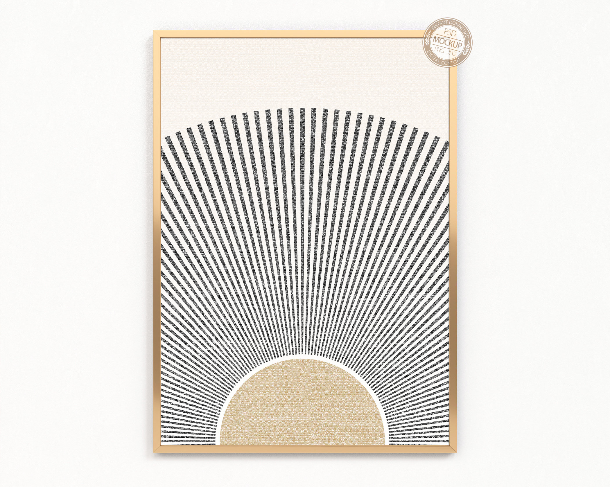 A1 A2 A3 A4 Portrait Gold Frame Mockupvertical Frame on White | Etsy