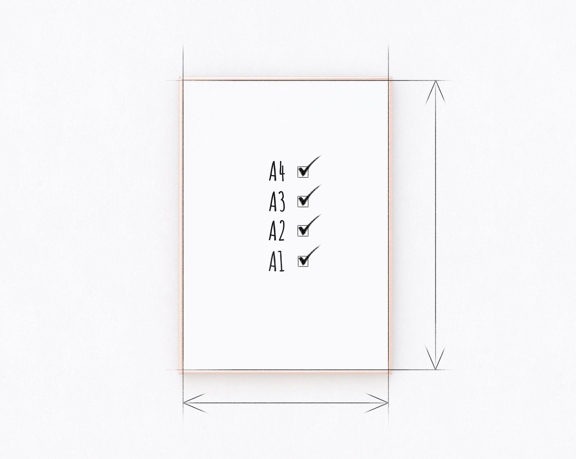 A1 A2 A3 A4 Copper Frame MockupThin FrameDigital Styled | Etsy