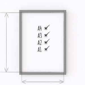 A1 A2 A3 A4 Portrait Black Frame Mockup,vertical Frame on White Wall ...