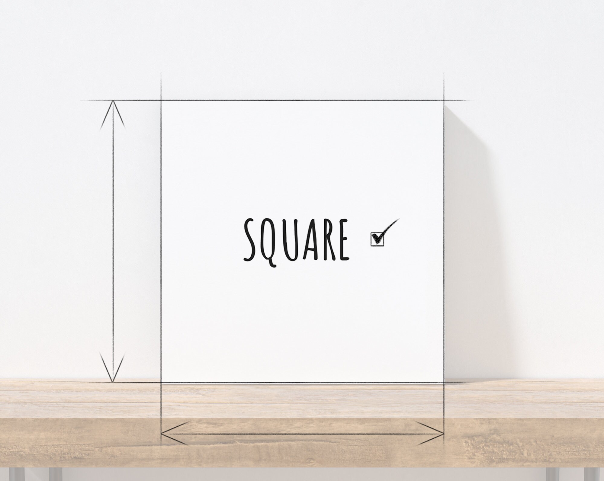 Square Canvas Mockup Canvas on Desktop Mock Up Neutral - Etsy