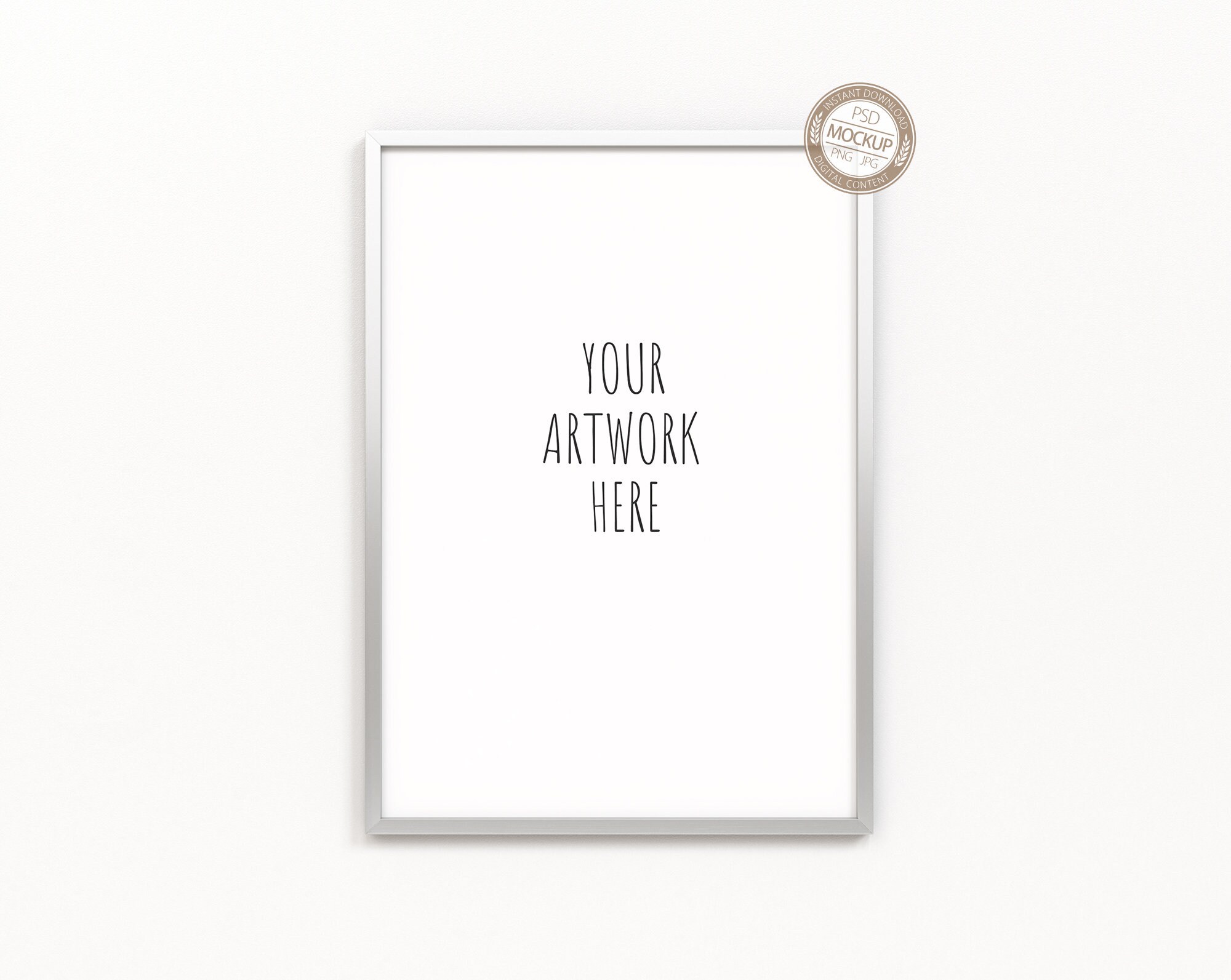 A1 A2 A3 A4 Portrait Silver Frame MockupVertical Frame on | Etsy