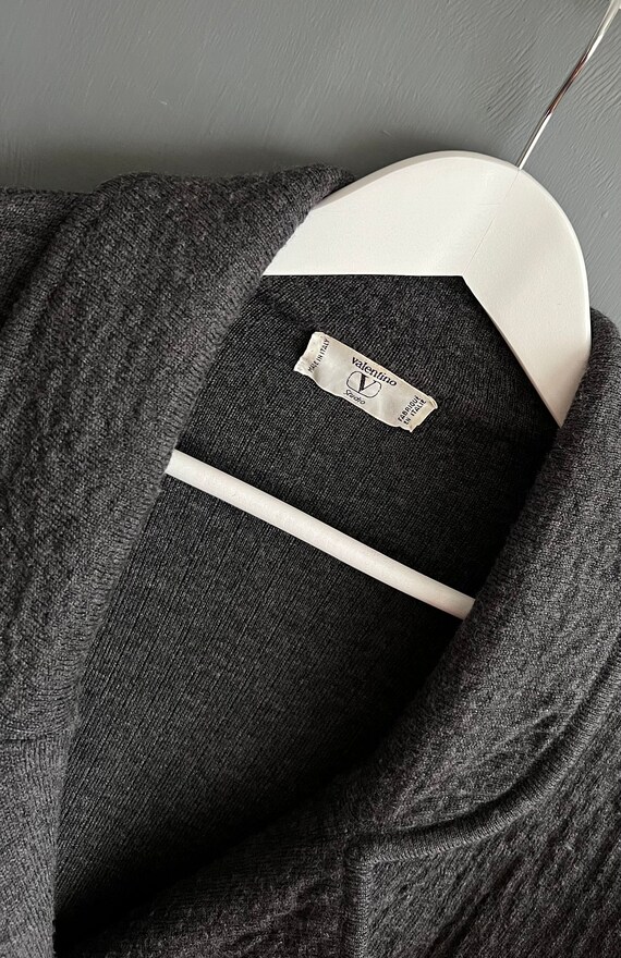 Vintage Valentino Studio Oversized Sweater, Graphite … - Gem