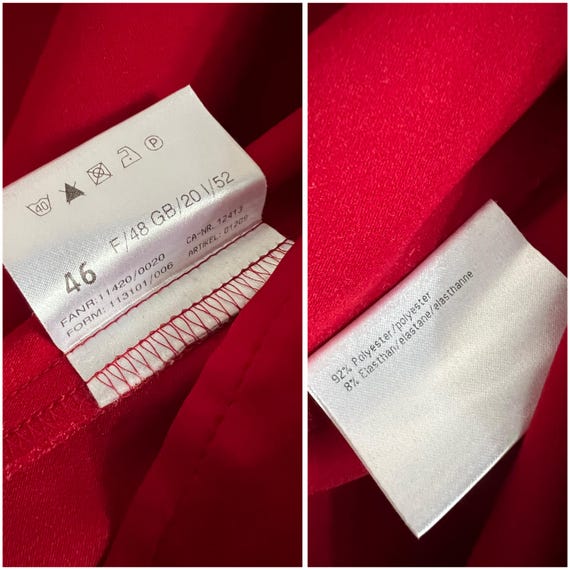 Vtg Basler Satin Blouse Scarlett Red Polyester Ladies… - Gem
