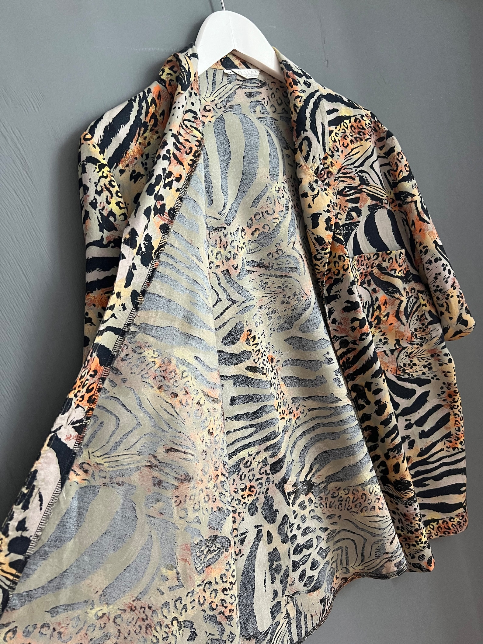Vtg Galaxy of Switzerland Animal Print Blouse Zebra Leopard Viscose ...
