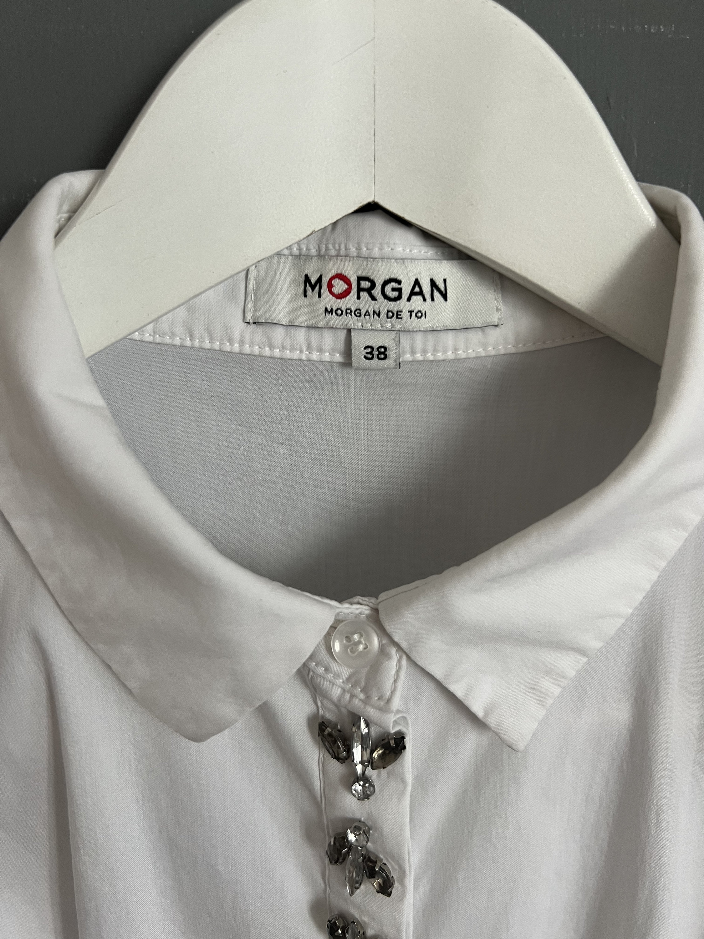 Vtg Y2K Morgan De Toi Cold Shoulders Blouse White Cotton Vtg Y2K Morgan De Toi Cold Shoulders Blouse White Cotton