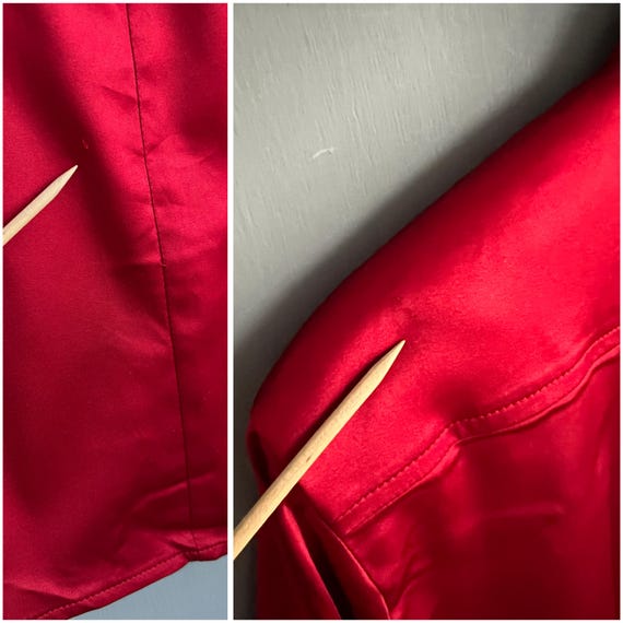 Vtg Basler Satin Blouse Scarlett Red Polyester Ladies… - Gem