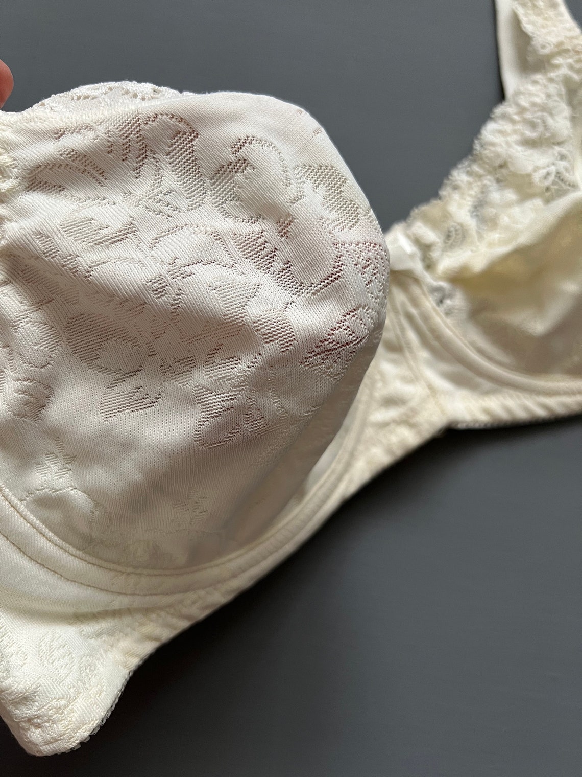 Vtg TRIUMPH Bullet Bra Retro Sheer Embrossed Flowers Pin up - Etsy