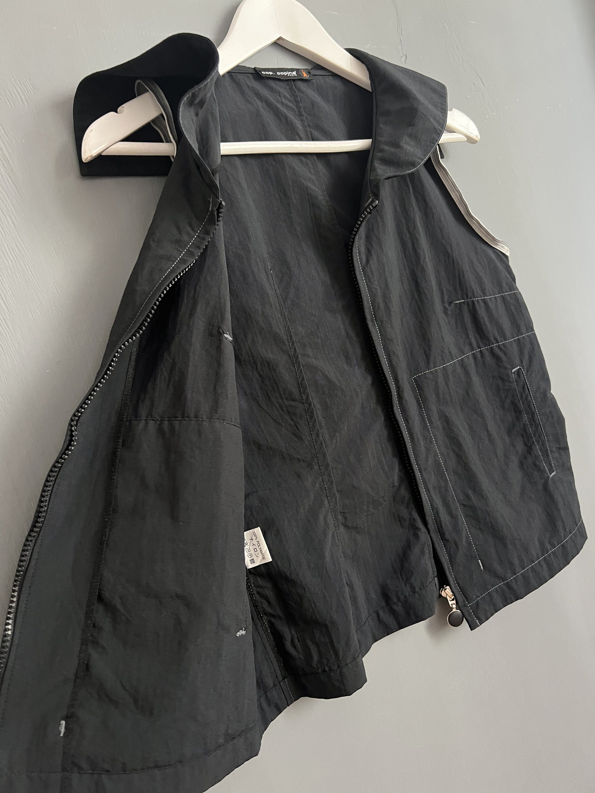 Vintage Cop Copine Paris Womens Vest Black White Gray Polyamide Top ...