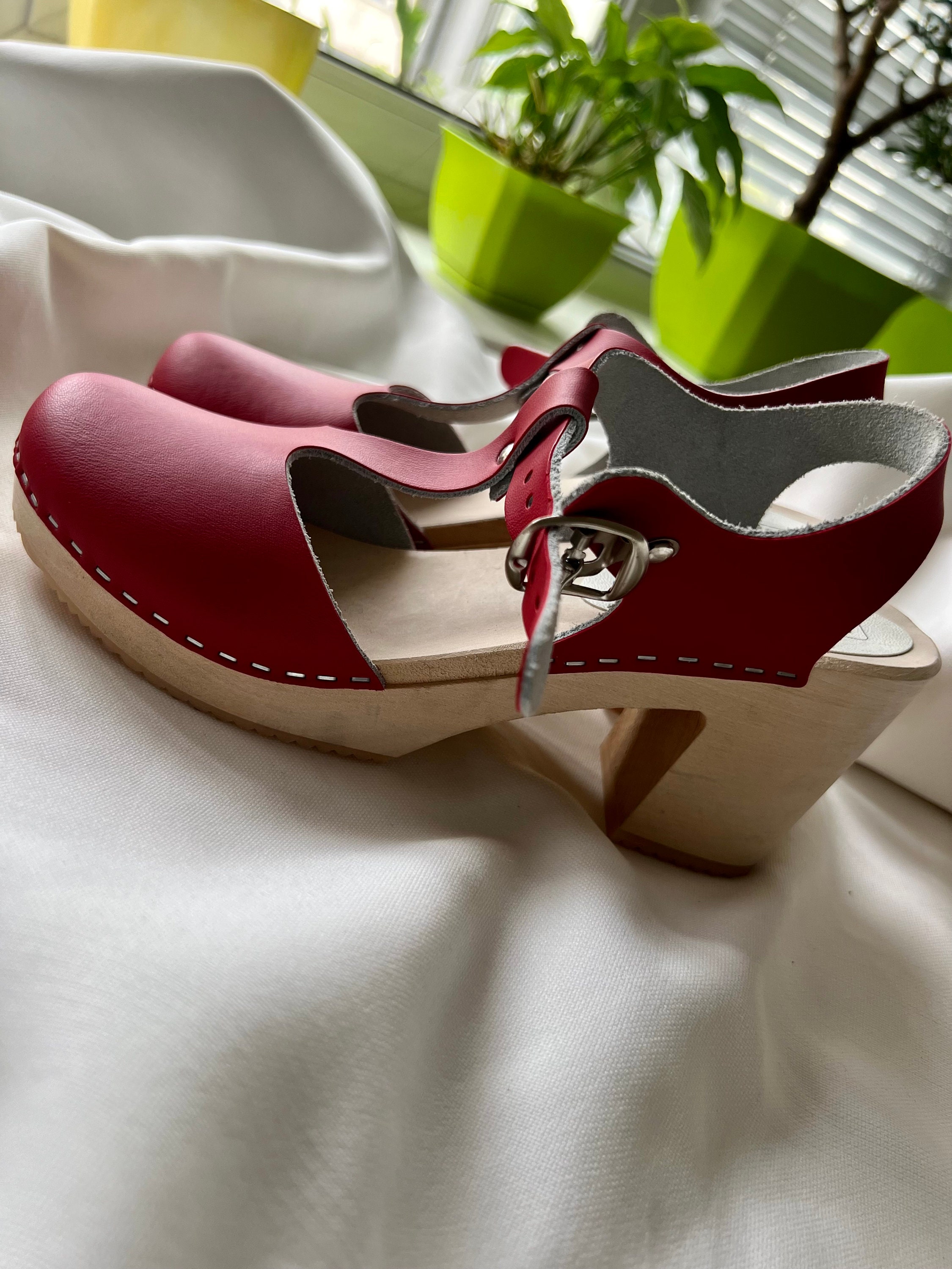Vtg Deadstock MOHEDA Swedish Clogs Wine-coloured Leather - Etsy