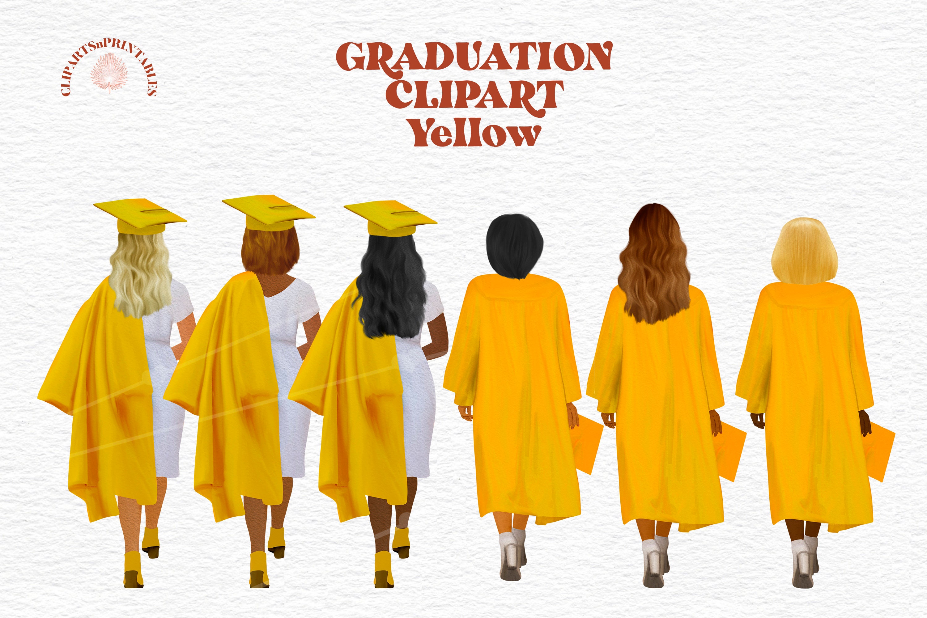 Graduation Women Clipart, Commercial License Graduation Portrait Maker ...