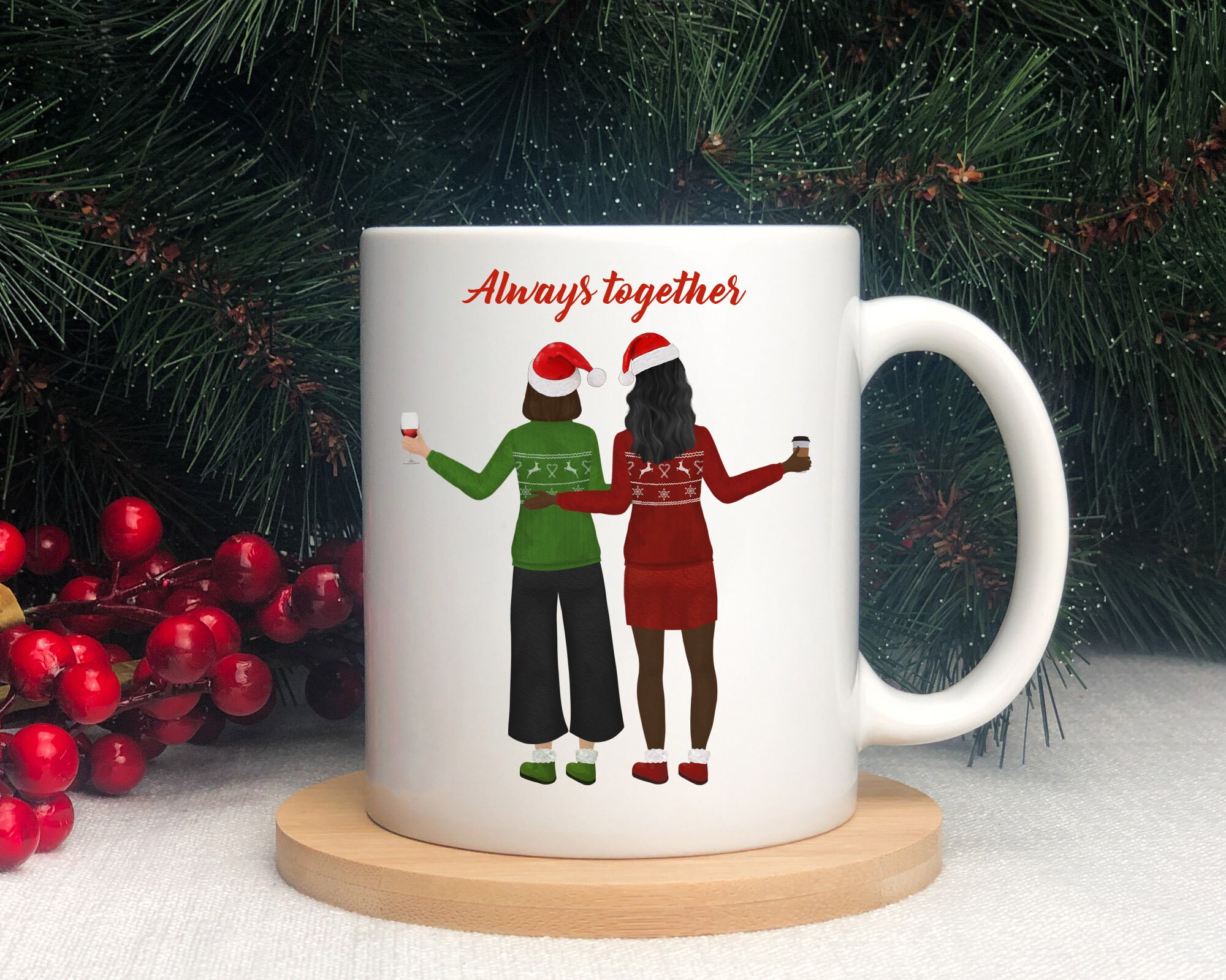 Christmas Friends Clipart Commercial License Best Friends - Etsy