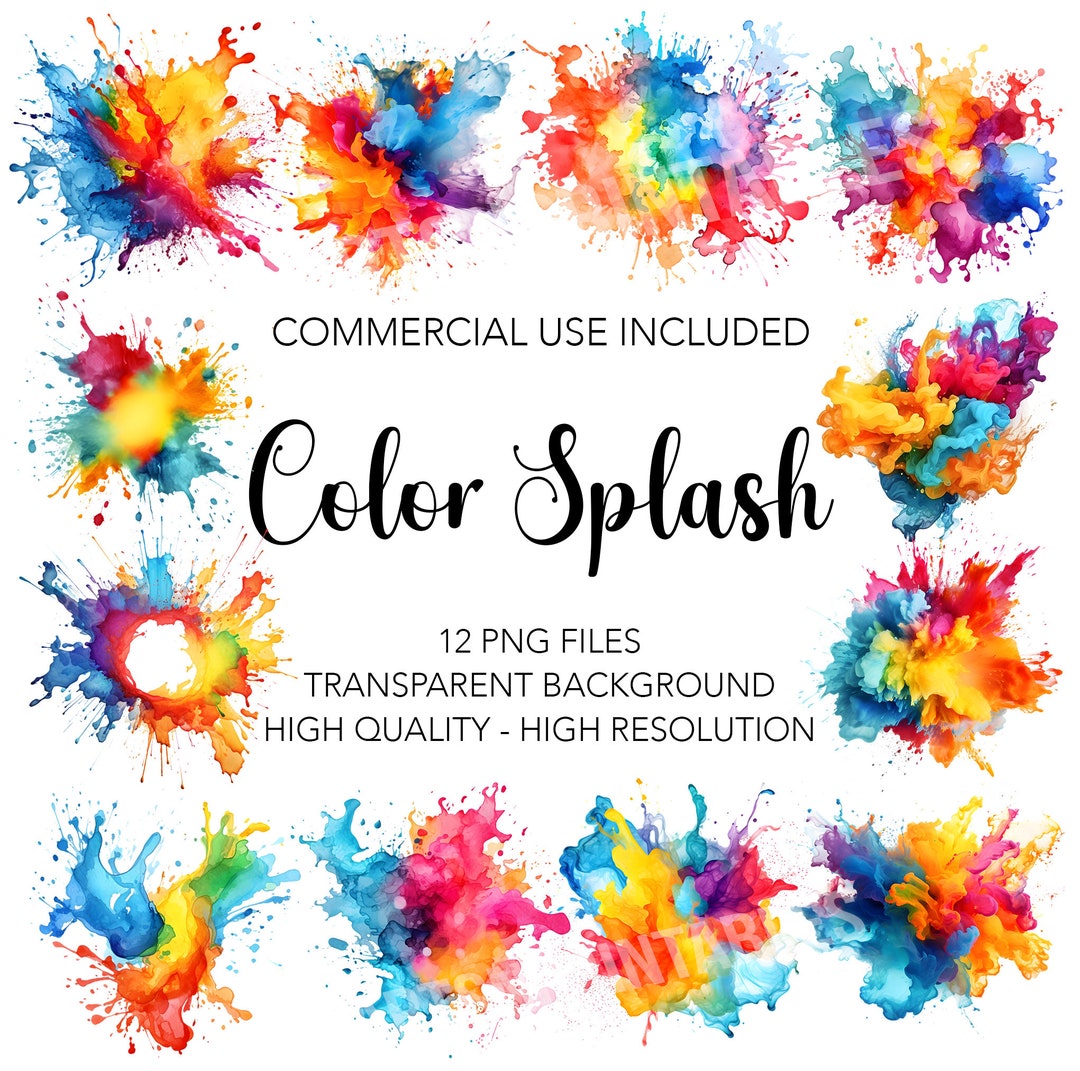 Color Splash Clipart, 12 High Quality Transparent Background Pngs, Fire ...