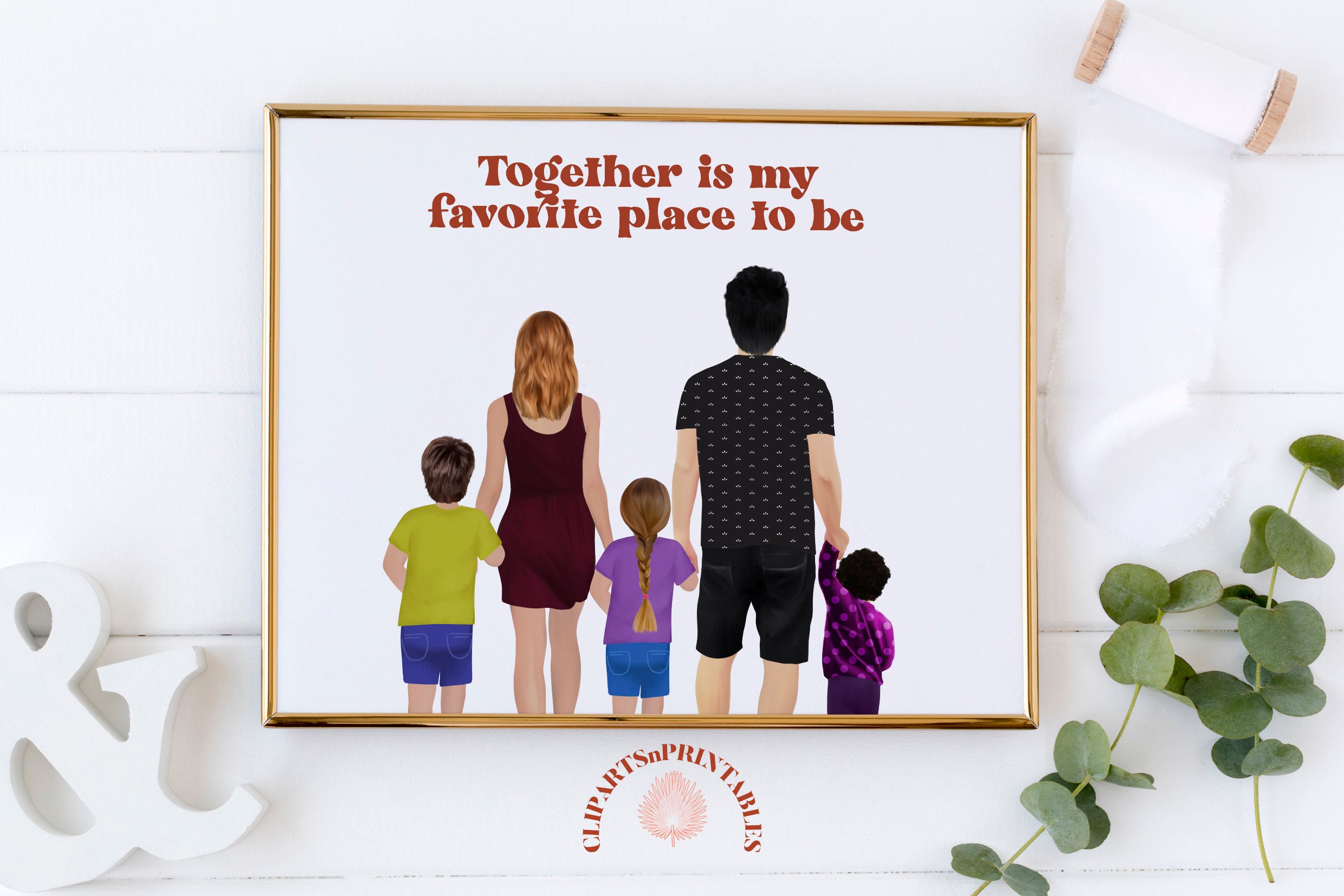 Family Clipart Commercial License Family Portrait Clip Art Mom Dad Son ...