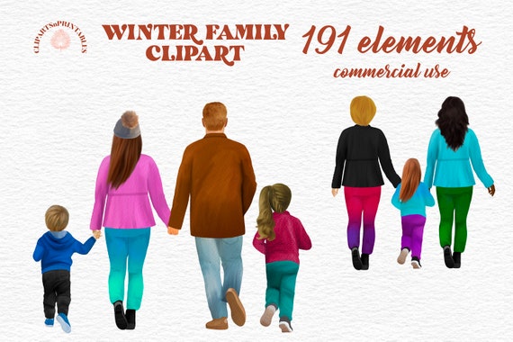 Family Clipart Commercial License Family Portrait Clipart | Etsy