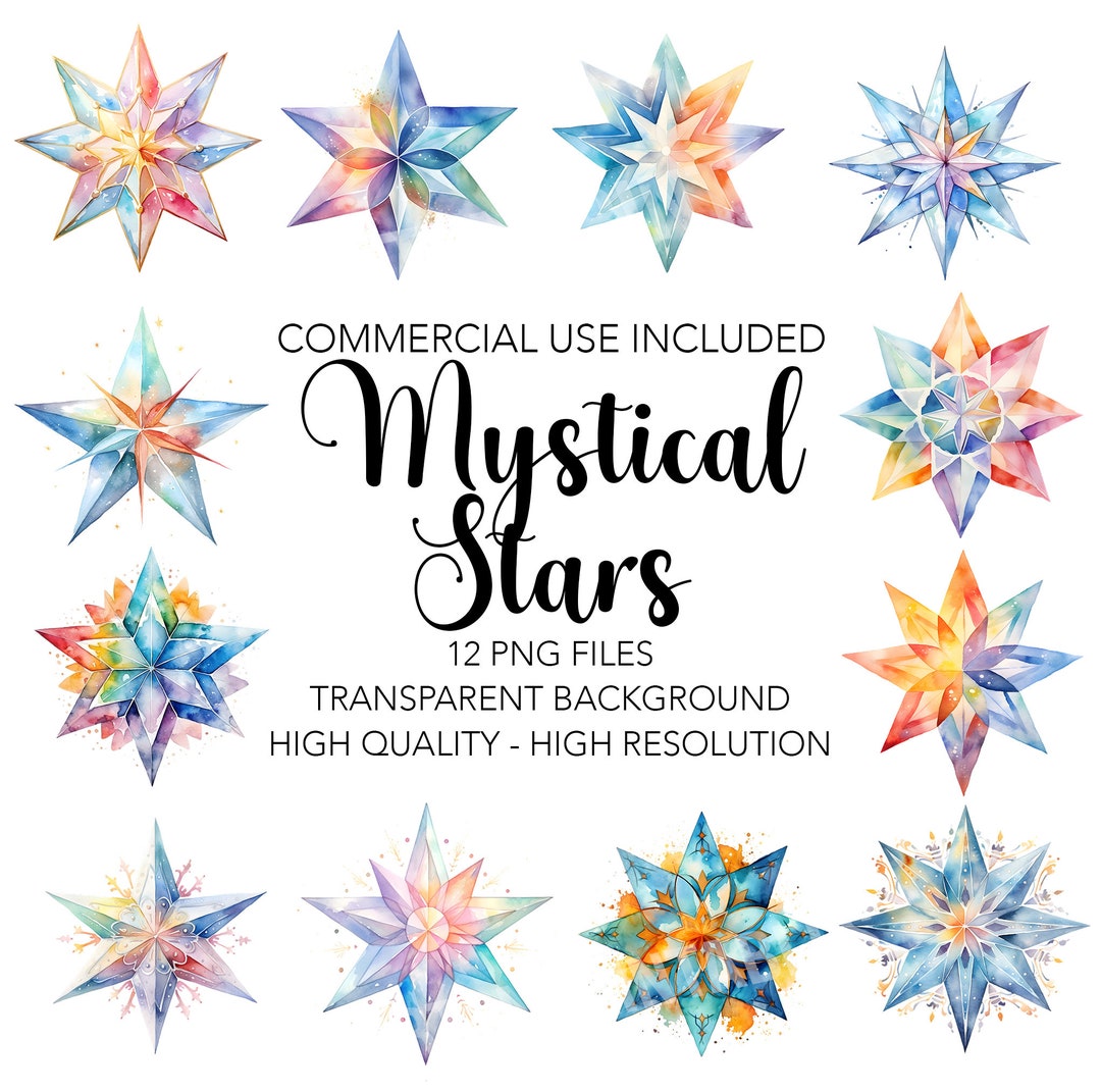 Imágenes prediseñadas de estrellas místicas 12 PNG de fondo ...