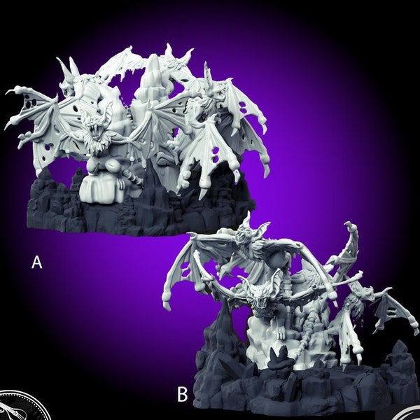 Bat Swarm Miniature - Etsy