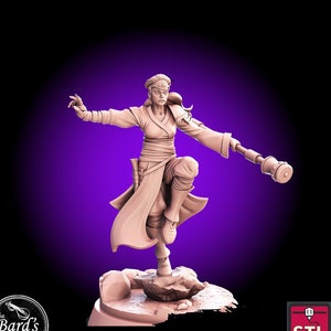 Monk Warrior Female • STL Miniatures • Mini• 3D Resin Printed 28-32mm ...