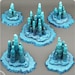 5pc Set Artic Ice Stalagmites Stones 3D RESIN Printed 28-32mm Tabletop ...