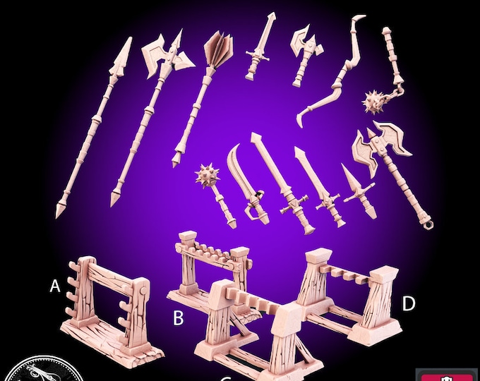 15pc Set Black Smith Merchant Props 3D Resin Printed 28-32mm - Etsy