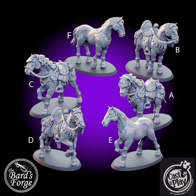 Horse 3d Mini Dnd - Etsy