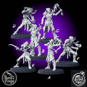 Forest Elves Magic Forest 3D Resin Printed Miniature Tabletop Fantasy ...