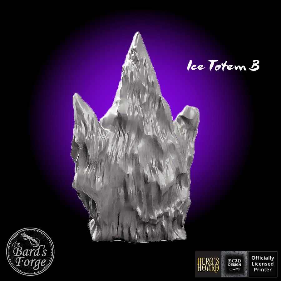 2pc Set Ice Totems 3D Printed 28-32mm Scatter Terrain Fantasy Tabletop ...