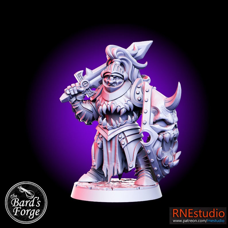 Grumm Paladin Warrior RN Estudio 3D Resin Printed 28-32mm - Etsy