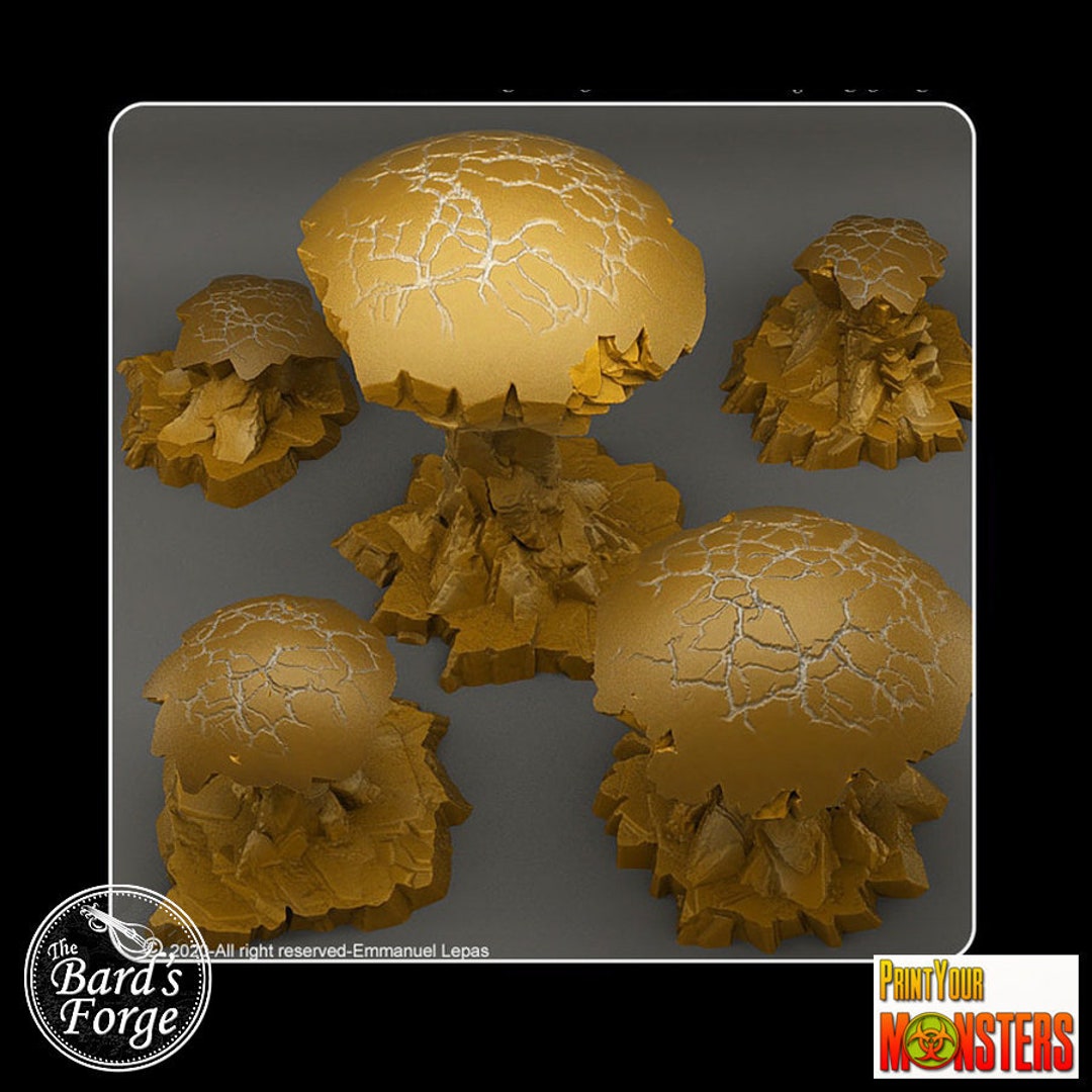 5pc Set Alien Ruin Spheres Plant 3D RESIN Printed 28-32mm Tabletop ...