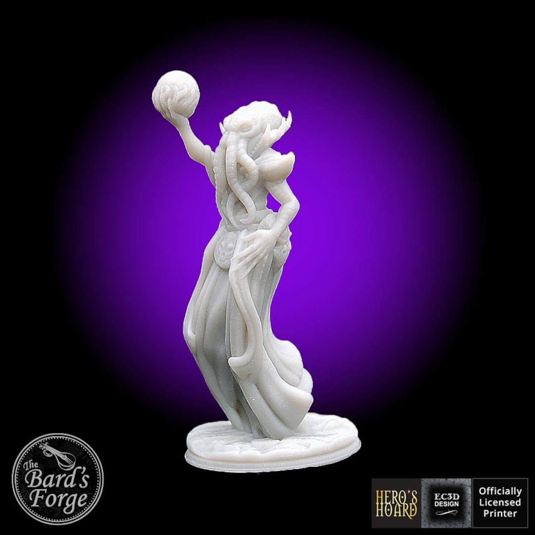 Mind Horror Levitating Cthulhu Illithid Miniature 3D Resin Printed 28 ...