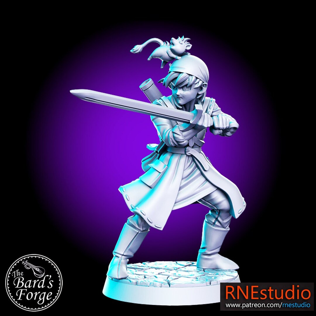 Lynx Warrior • Classic JRPG • RN Estudio • 3D Resin Printed 28-32mm ...