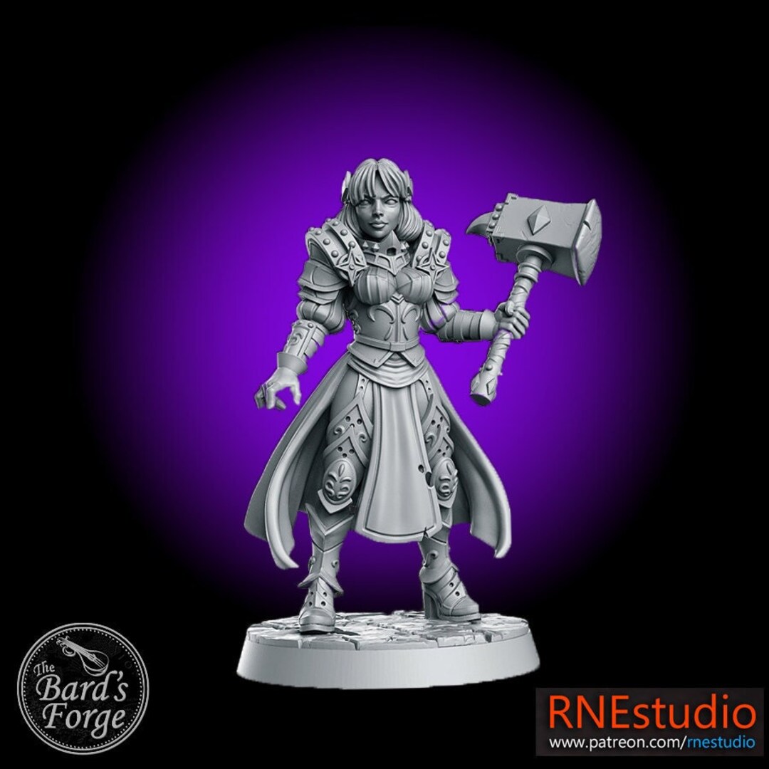 Maryka Female Warrior • RN Estudio • 3D Resin Printed 28-32mm • 75mm ...