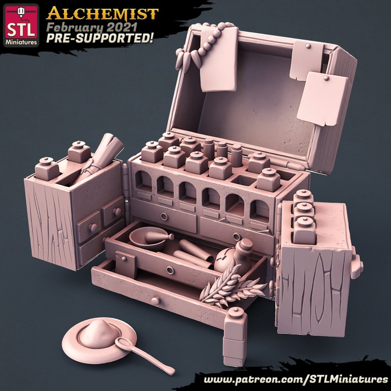 8pc Set Alchemist Mad Scientist Laboratory Props Miniature 3D - Etsy