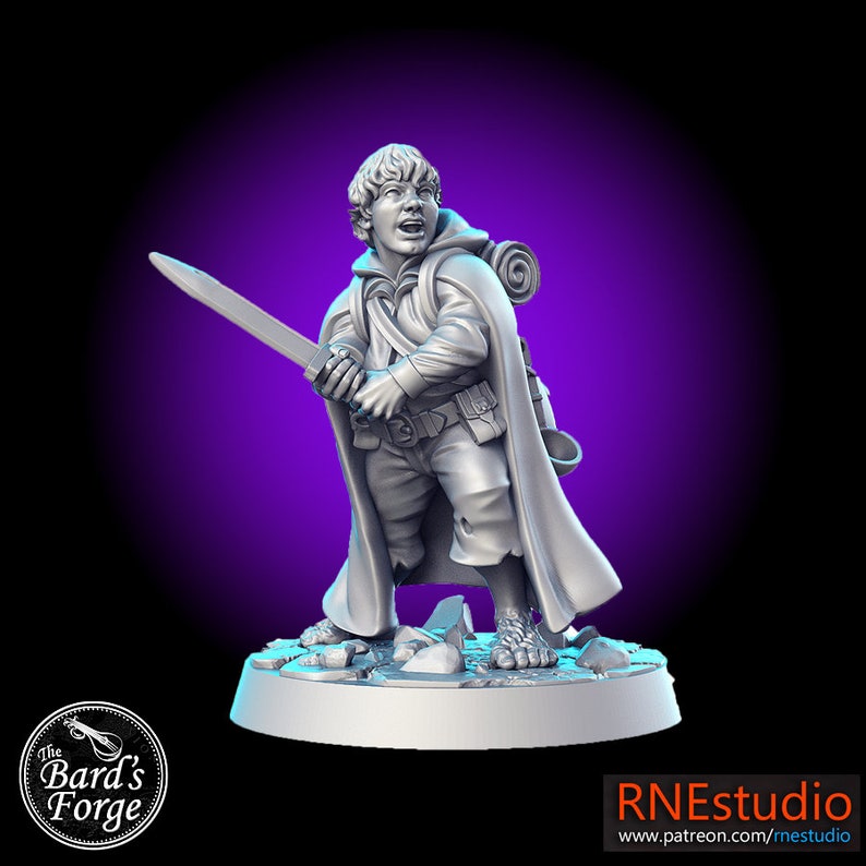 9pc Set Lord of the Rings Inspired Miniature 3D Resin Printed 28-32mm ...