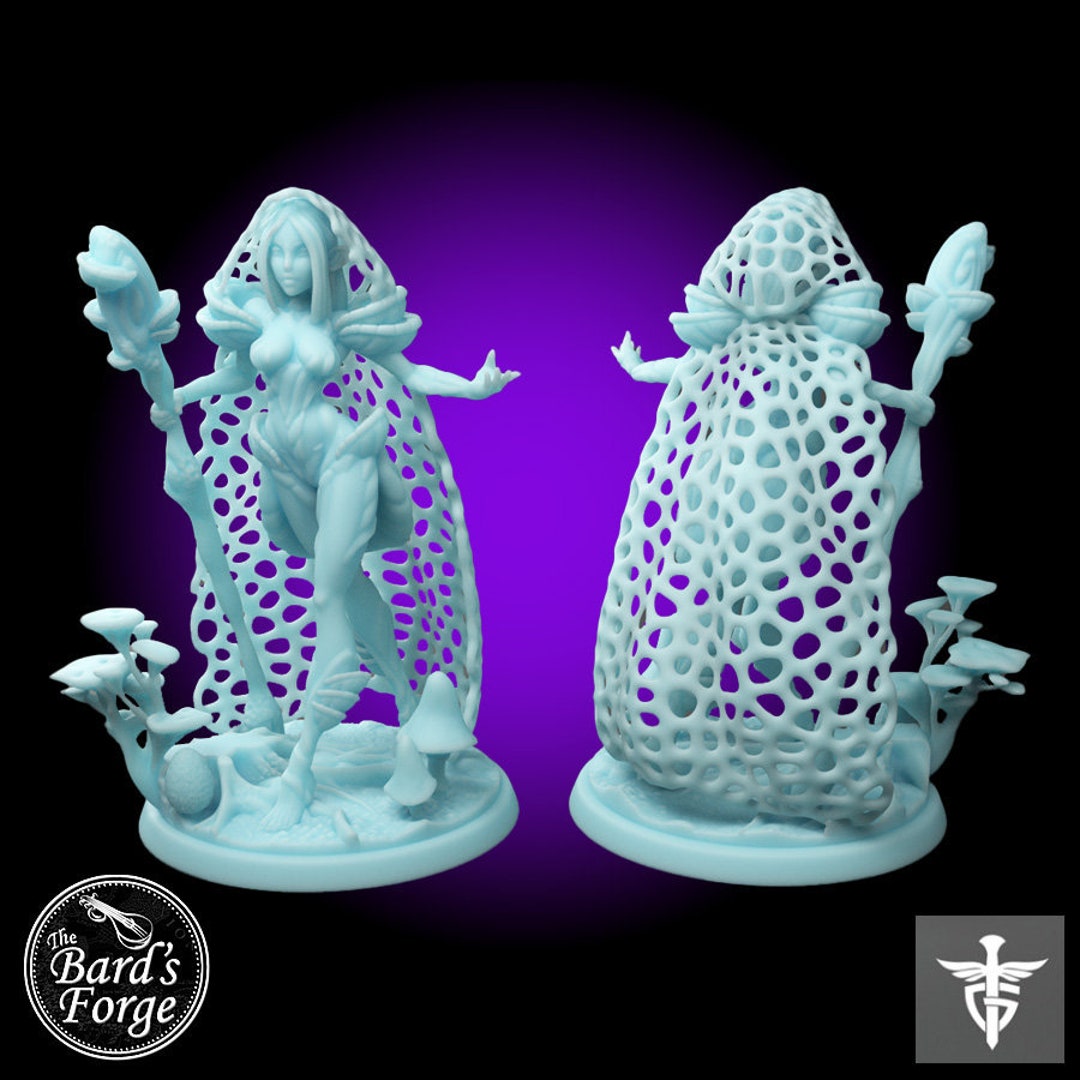 Female Spore Druid • Forest Queen • Mushroom Myconid • Twin Goddess