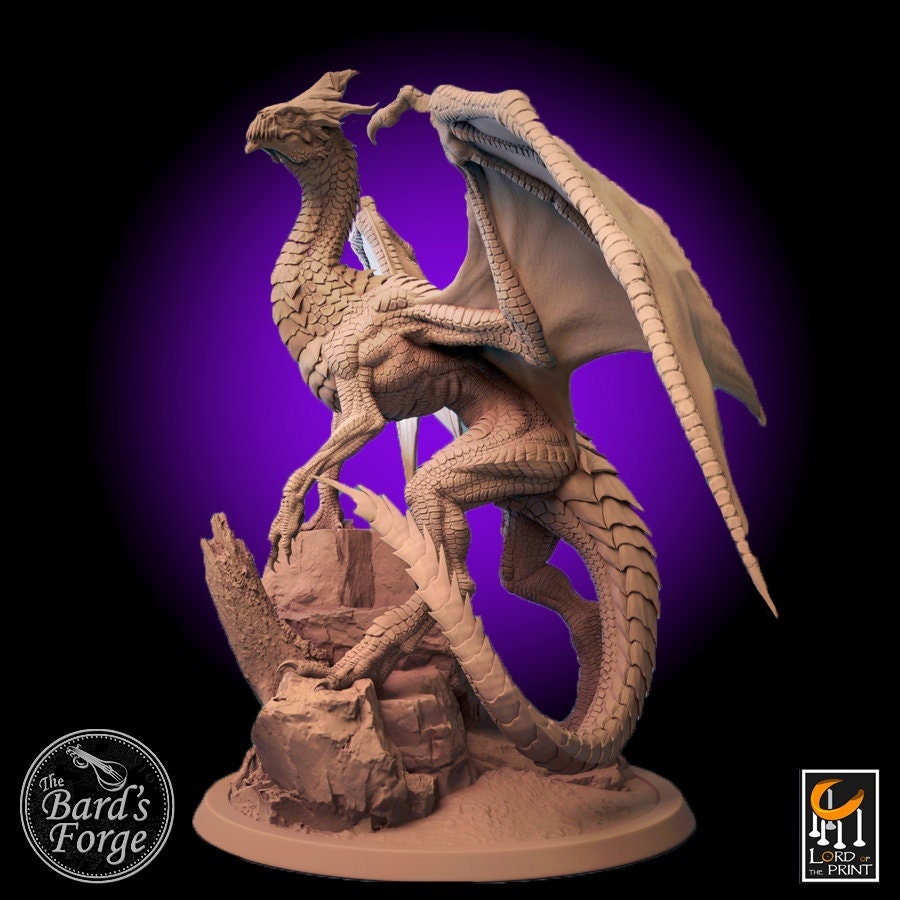Young White Dragon • Lord of the Print • 3D RESIN Printed 28-32mm ...